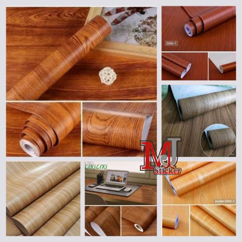 Jual Stiker HPL/Sticker Dinding Kayu/Wallpaper Motif Serat Kayu Premium ...