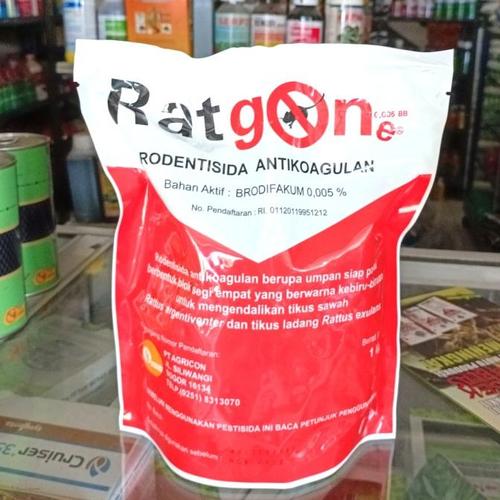 Jual BERKUALITAS ratgone 1kg rodentisida antikoagulan racun tikus sawah ...