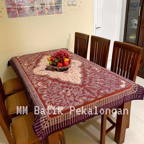 Jual Taplak Meja Makan Batik 6 Kursi Batik Printing ZK - Biru - Kota ...