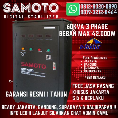 Jual STABILIZER SAMOTO SMT 60K3 60KVA 3PHASE UNTUK RUMAH / GEDUNG ...