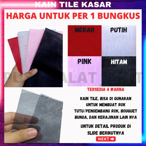 Jual KAIN TILE TUTU KASAR KAKU KERAS HARD TULLE MESH POTONGAN 62CM X ...