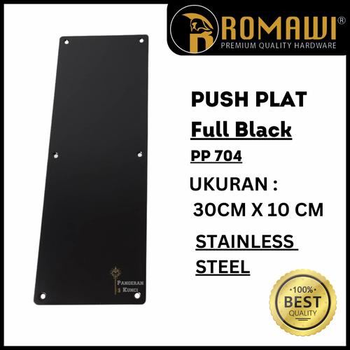Jual PUSH PLAT HANDLE PINTU PULL PLATE STAINLESS STEEL HITAM 704 PLAT ...
