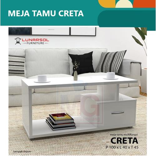 Jual Meja Tamu / Meja Sofa minimalis / MEJA CRETA WHITE - Putih - Kota ...