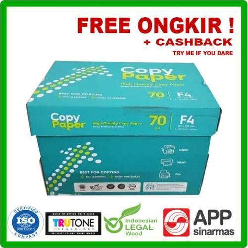 Jual KERTAS F4 70 GRAM COPYPAPER KERTAS HVS FOTOKOPI PRINT - Jakarta ...