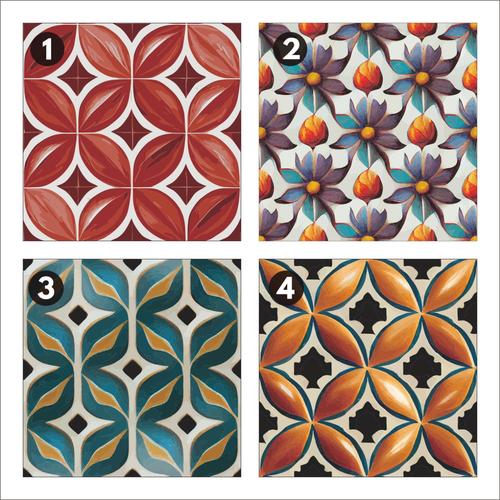 Jual Stiker Tegel / Sticker Lantai / Keramik Motive Bunga - 1, 20x20cm ...