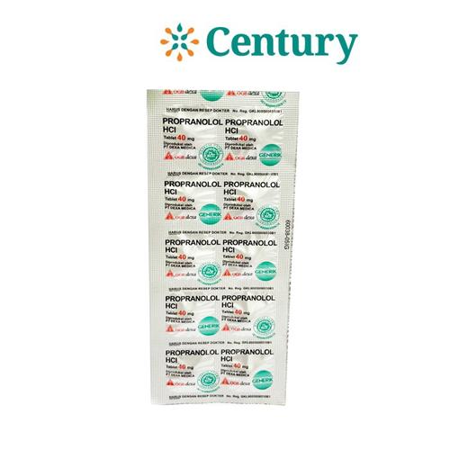 Jual PROPRANOLOL 40MG 1 STRIP 10 TABLET / Hipertebsi / Jantung ...