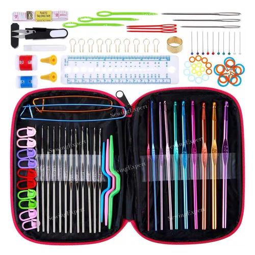 Jual Set Alat Rajut 100pcs Lengkap Dengan Tas / Hakpen Hook Merajut ...