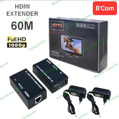 Jual HDMI Extender 60M Converter HDMI to LAN 60M Cat5 Cat6 - Kota ...