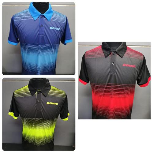 Jual KAOS BAJU TENIS MEJA DONIC POLOSHIRT PUSH ORIGINAL - Biru, L ...