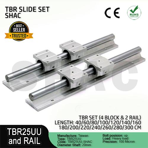 Jual TBR25UU SET (4 Block + 2 Rail) Linear Bearing Series - 40cm - Kota ...