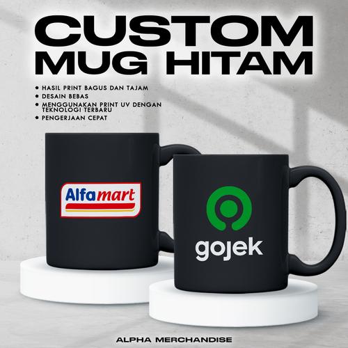 Jual MUG HITAM CUSTOM / PRINT UV / HARGA MURAH / GROSIRAN - 2 Sisi ...