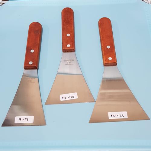 Jual Kape stainless kayu 23 cm spatula scrapper pembalik pizza martabak ...
