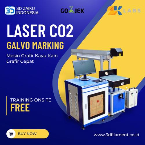 Jual Zaiku Laser CO2 Galvo Marking Mesin Grafir Kayu Kain Grafir Cepat ...