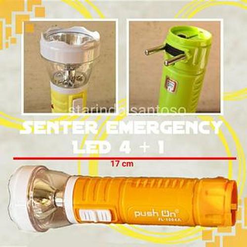 Jual SENTER LED emergency rechargeable lampu kemping camping kerja Push ...