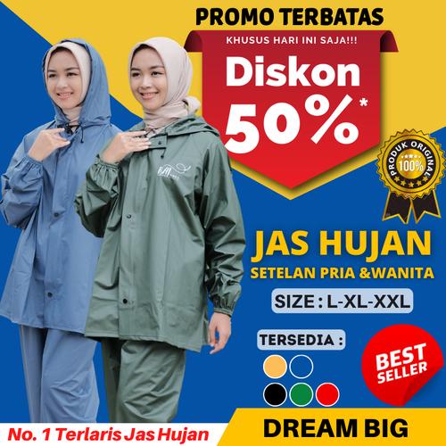 Jual Jas hujan Pria Dewasa Setelan Tebel Mantel Jas Ujan Anti Rembes - Cover Sepatu, M - Kab ...
