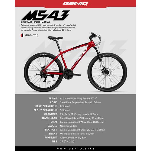 Jual Sepeda Gunung MTB Genio M543 27,5 Inch Alloy Mountain Sport ...