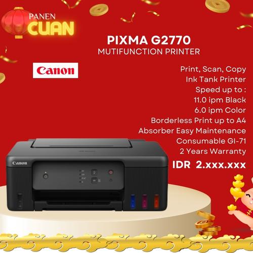 Jual Printer Canon PIXMA G2770 Canon infus resmi print scan copy - Kota ...