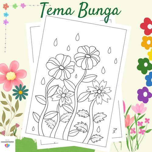 Jual KERTAS MEWARNAI / BUNGA / KERTAS GAMBAR / A4 / SKETSA - 03 ...