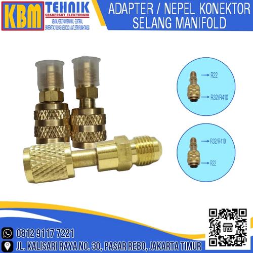 Jual Adapter / Nepel konektor r22 r32 r410 selang manifold AC - R22 ke ...