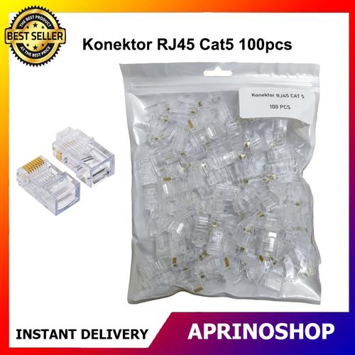 Jual Konektor RJ45 Cat5 isi 100 Pcs Connector RJ45 - Kab. Tangerang ...