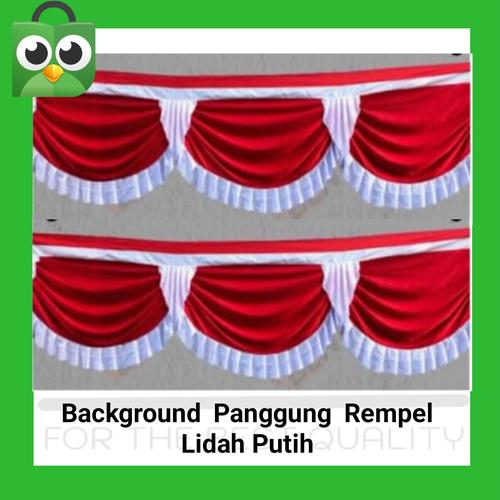 Jual Bendera Backround Merah Putih Panjang Model rempel Lidah Putih HUT ...