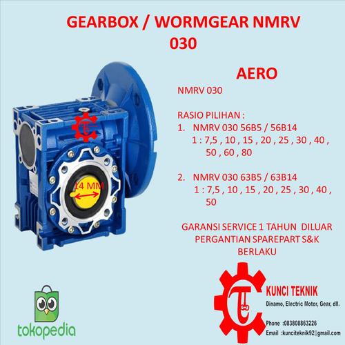 Jual worm gear/gearbox/ gearbok/gear reducer NMRV 030 ratio 7,5 - 50 FR ...