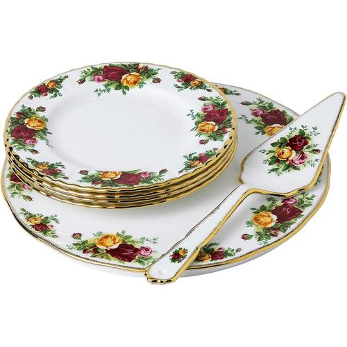 Promo Royal Albert Old Country Roses Cake Server 6pc Set Cicil 0% 3x ...