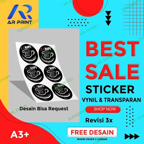 Jual cetak stiker vinyl transparan a3 - Cetak + Desain - Kab. Lamongan ...