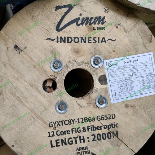 Jual ZIMM Link Kabel 12 Core FIG8 , HDPE Fiber Optic FIG 8 Cable 2000 ...