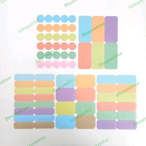 Promo Binder Label Sticker Index Stiker Pastel Color Budget Ziplock ...