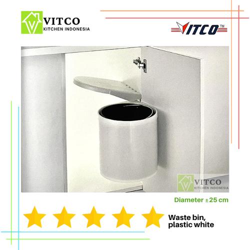Jual VITCO Cabinet Waste Bin Plastic White / Tempat Sampah Lemari Dapur ...