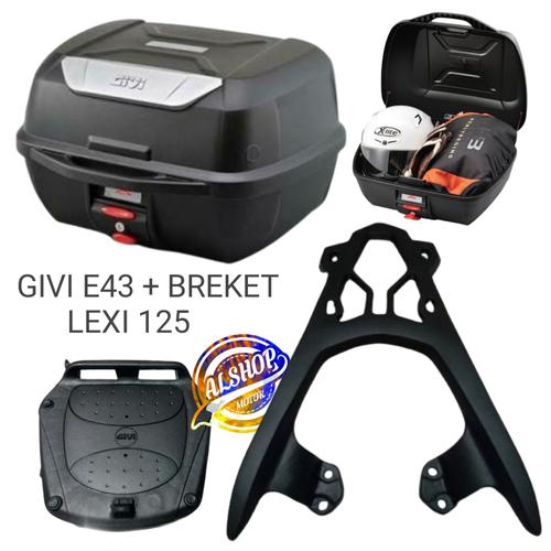 Jual PAKETAN BOX GIVI E 43 E43 NTL DAN BREKET BOX YAMAHA LEXI 125 ...