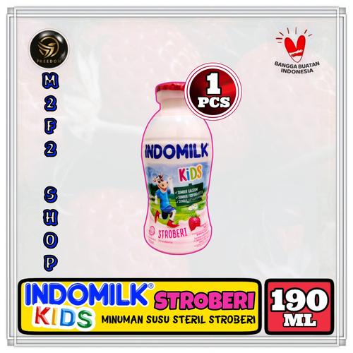 Jual Susu Steril Indomilk Botol Pet (Strawberry) - 190 ml (Harga Satuan ...