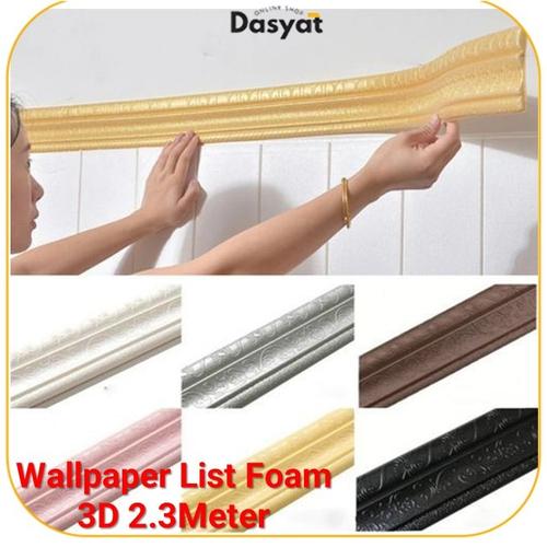 Jual DOS Wallpaper List Foam 3D Motif Batik 2.3 Meter Wall Border - Kab ...