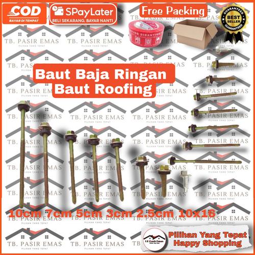 Jual Baut Roofing / Sekrup Roofing / Baut Baja Ringan ukuran 10 cm - 2 ...
