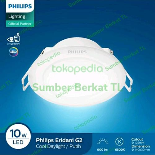 Jual Lampu LED Philips Downlight Eridani 10 Watt 10W 10 W 10Watt Plafon ...