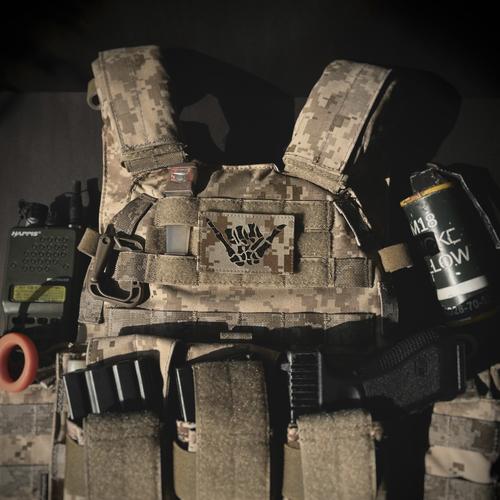 Jual Patch SHAKA SIGN Laser Cutting Include Velcro - MULTICAM, HITAM ...