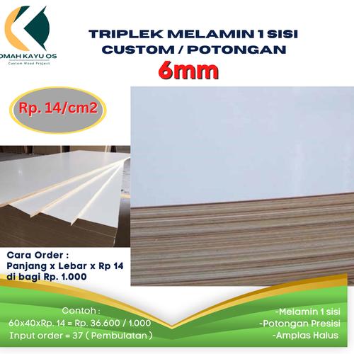 Jual Triplek Melamin 6mm Potongan custom 1 sisi - Kota Tangerang - Omah ...