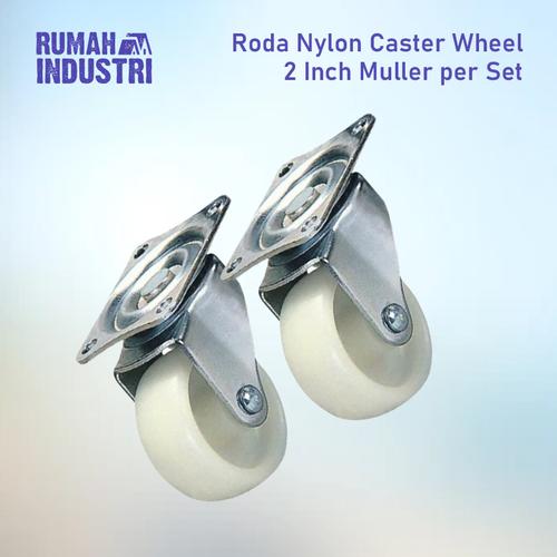 Jual Roda Nylon Caster Wheel Putih Hidup 2 Inch Muller per Set - Kab ...