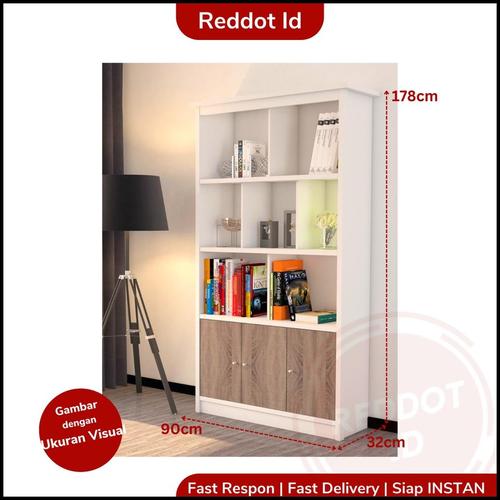 Jual Rak Buku Serbaguna Minimalis 99 Lemari Besar Aesthetic Modern Best ...