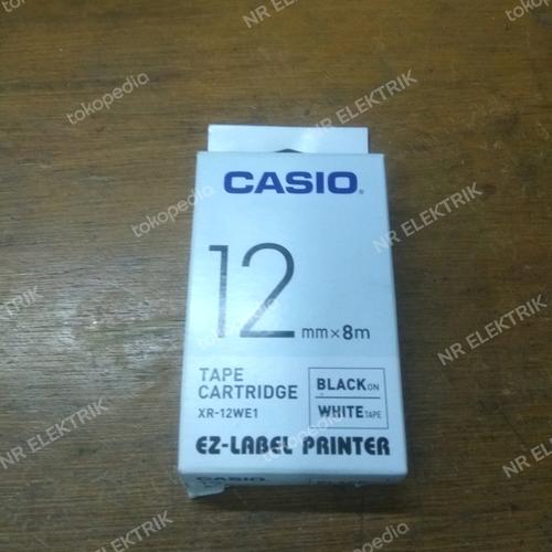 Jual Tape Cartridge Casio 12mm x 8mm White XR-12WE1 - Jakarta Pusat ...