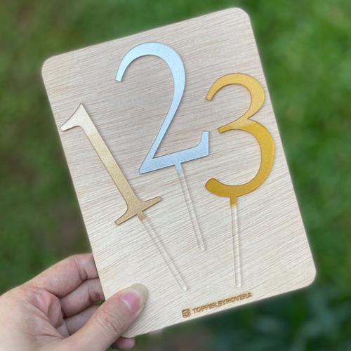Jual Cake topper angka acrylic - basic - 0, Bronze Acrylic - Kab ...