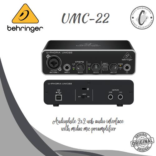 Jual BEHRINGER UMC22 USB Audio Interface Original UMC-22 - Jakarta ...