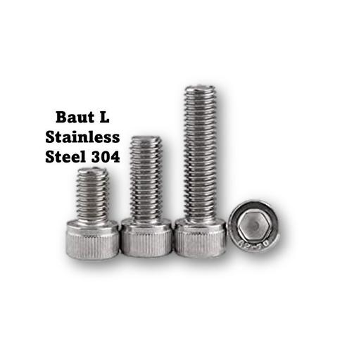 Jual Baut L Stainless M3x20, M3x25, M3x30, M3x35, M3x40 Hex Socket Head ...