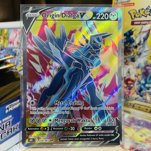 Jual Origin Dialga V SR secret rare full art pokemon kartu tcg ...