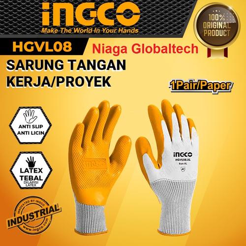 Jual INGCO HGVL08 SARUNG TANGAN KERJA PROYEK INDUSTRI LATEX SAFETY ...