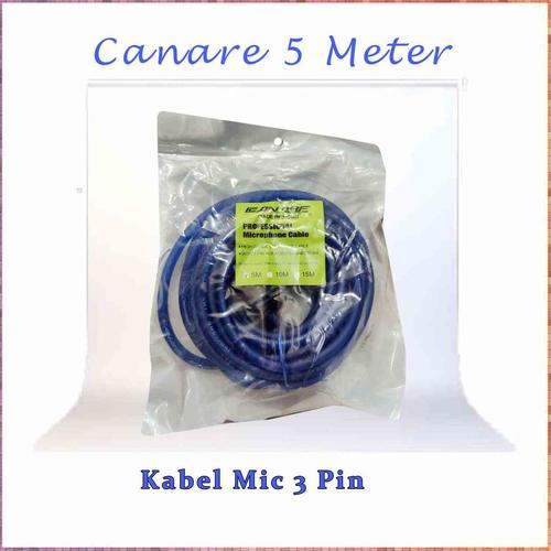 Jual KABEL MIC / MICROPHONE 3 PIN AUDIO 5 / 10 / 15 METER FULL CANARE ...