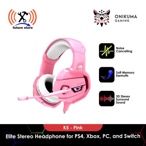 Promo ONIKUMA K5 Gaming Headphone With Mic And Noise Canceling Pink ...