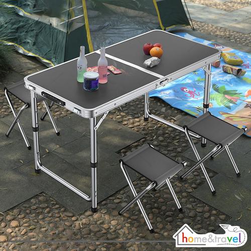 Promo HOVELSHOP Meja Lipat Koper HPL Aluminum Portable Desk Tempat ...