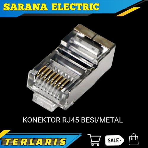 Jual CONNECTOR RJ45 METAL PLAT BESI KONEKTOR RJ45 RJ 45 - Kab. Bogor - SARANA ELEKTRIC | Tokopedia